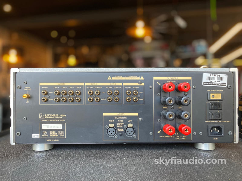 Luxman L-505u Integrated Amplifier with Phono and Meters – SkyFi Audio
