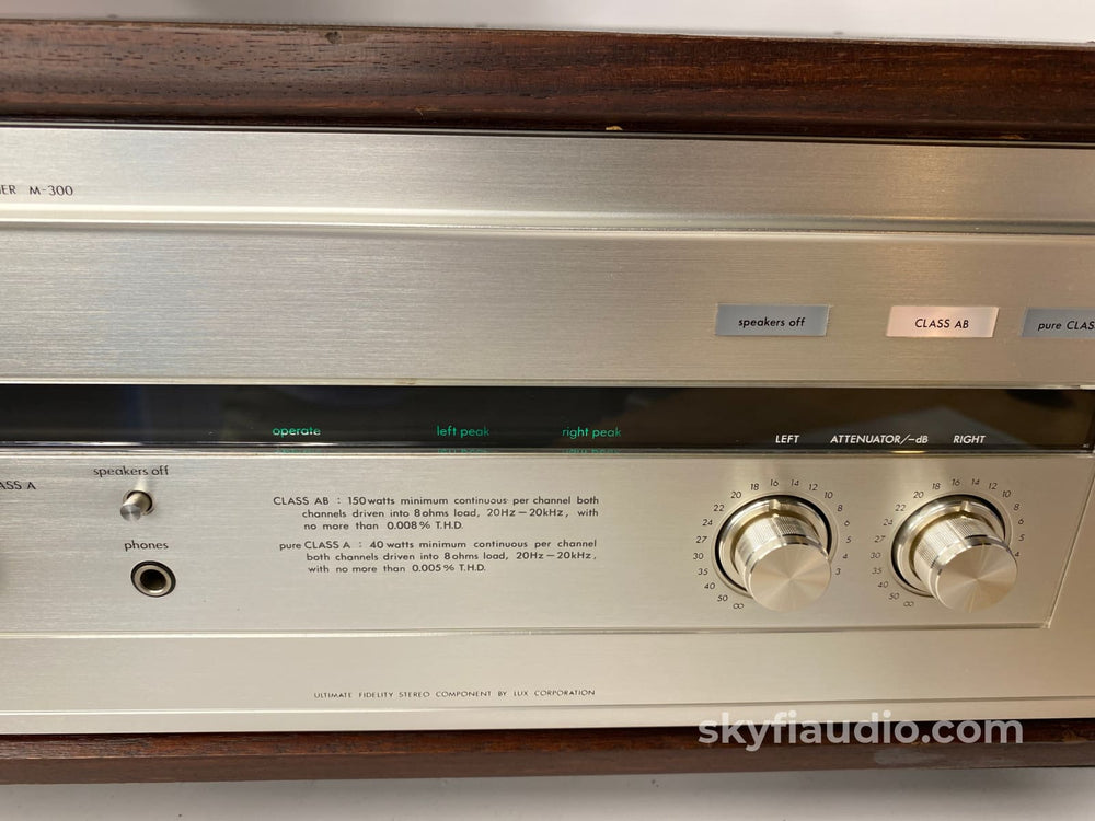 Luxman M-300 Vintage Solid State Amplifier - Serviced Plus Refinished