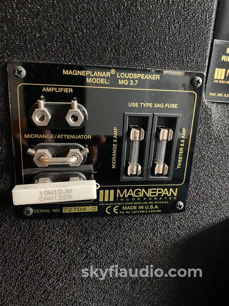 Magnepan Magneplanar MG 3.7 Speakers in Black – SkyFi Audio