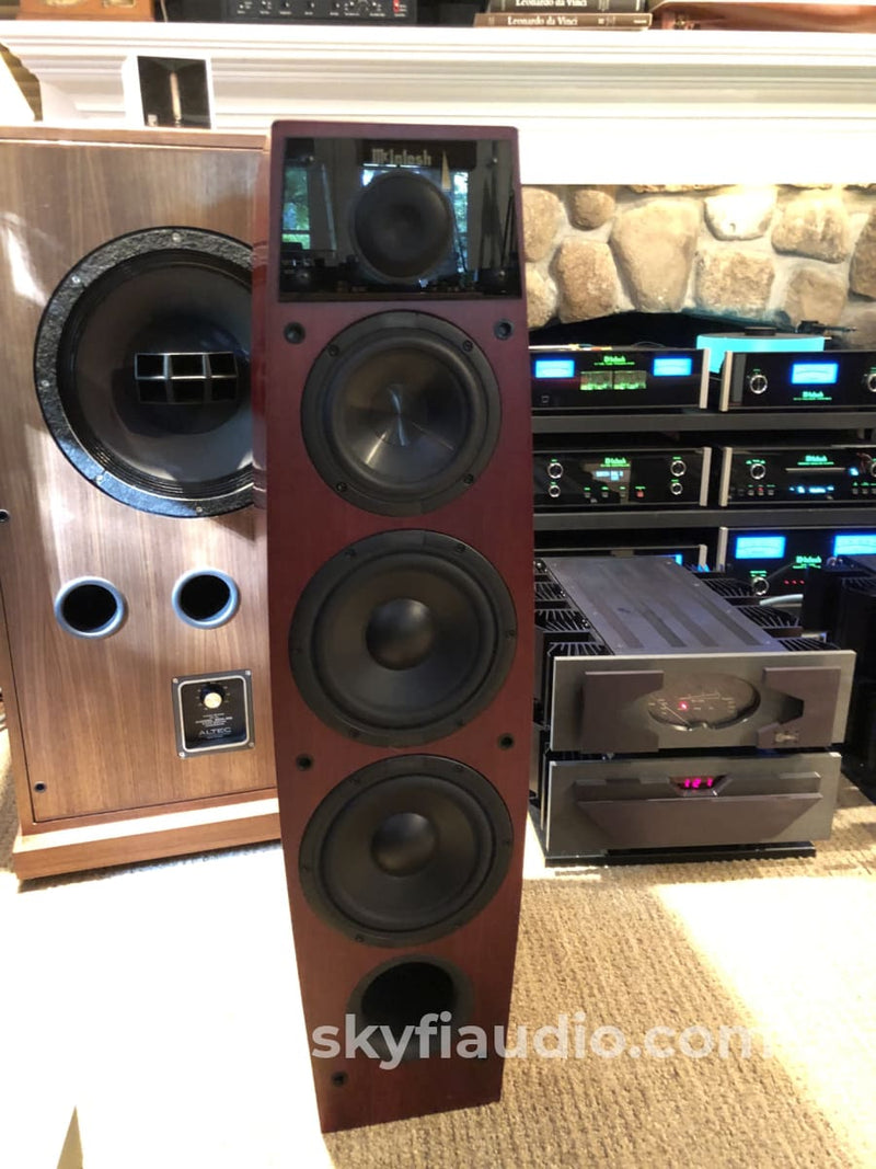 McIntosh LS340 Full Range Speakers - In a Deep Red Mahogany Finish – SkyFi Audio