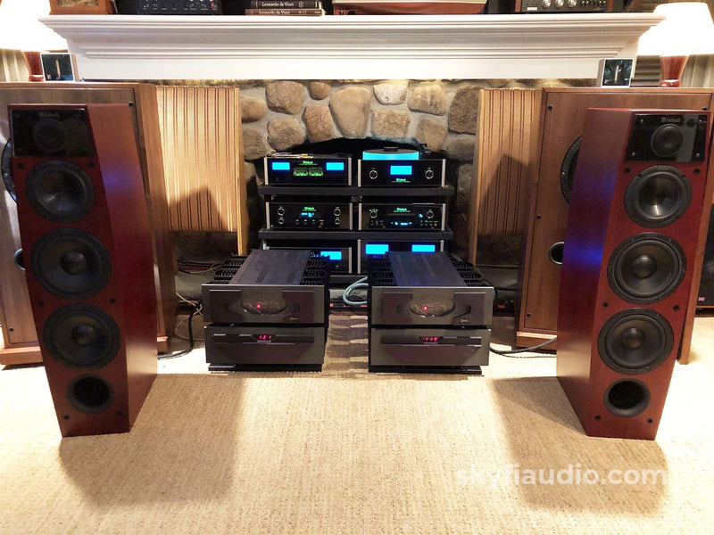 McIntosh LS340 Full Range Speakers - In a Deep Red Mahogany Finish – SkyFi Audio