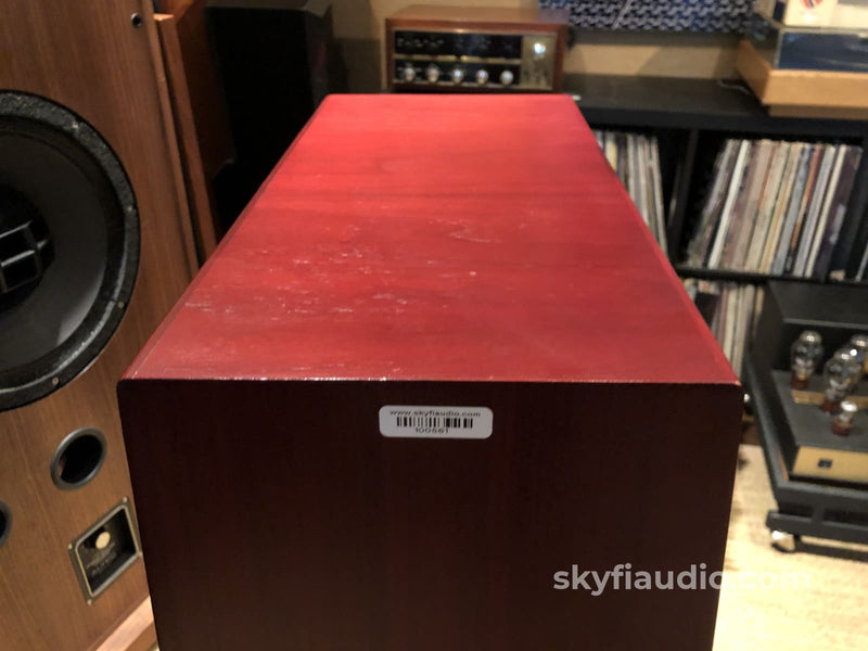 McIntosh LS340 Full Range Speakers - In a Deep Red Mahogany Finish