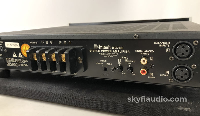McIntosh MC7100 Compact Amplifier - Solid State Powerhouse – SkyFi Audio