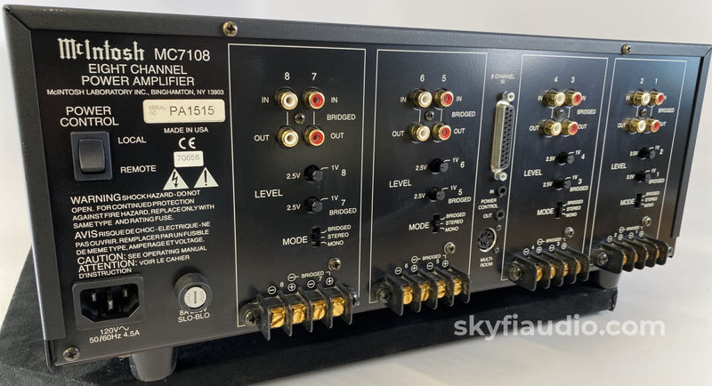 McIntosh MC7108 Eight Channel Amplifier - Configurable and Near Mint ...