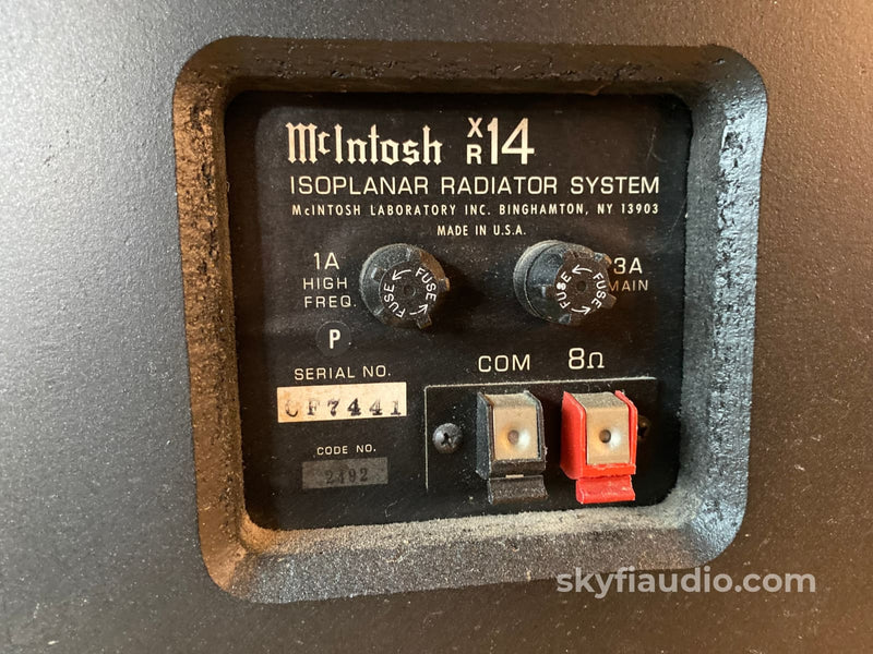 McIntosh XR14 Vintage 4-Way Isoplanar Radiator Speakers - Refurbished ...