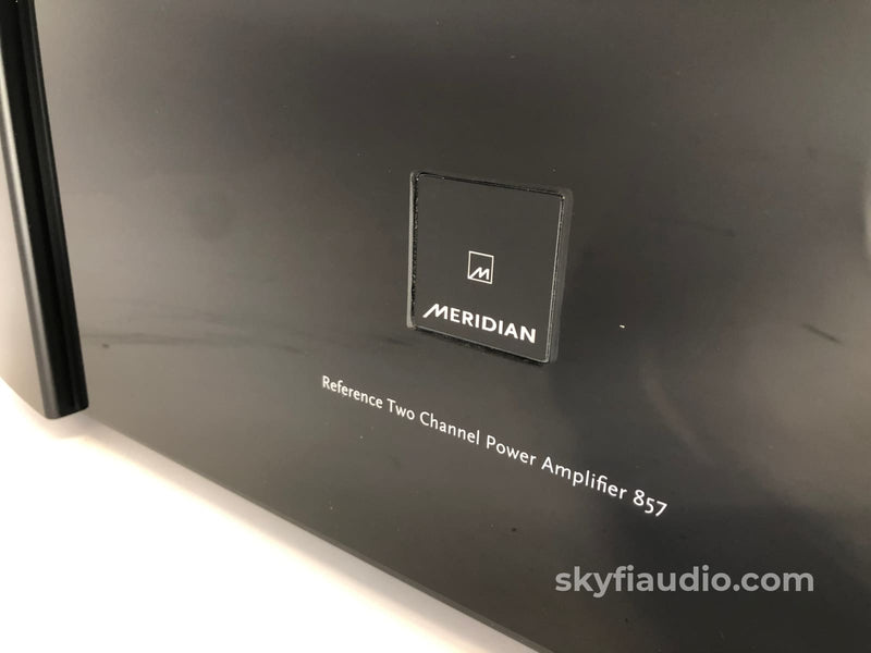 Meridian 857 Reference Two Channel Power Amplifier - Like New – SkyFi Audio