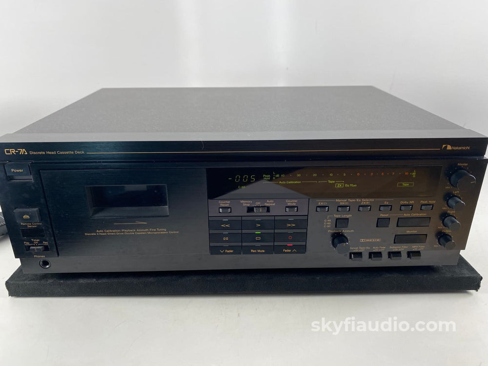 Nakamichi CR-7A Cassette Deck With Manual Azimuth Control, Serviced, D