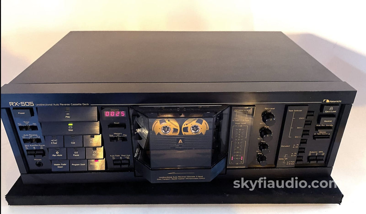 Nakamichi RX-505 Tape Deck, 3 Heads and Featuring Unique Physical Auto