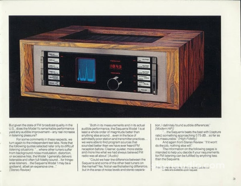 Original Wood Cabinet for Sequerra FM Tuner - Super Rare – SkyFi Audio