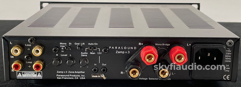 Parasound Zamp v.3 Compact Stereo Zone Amplifier – SkyFi Audio