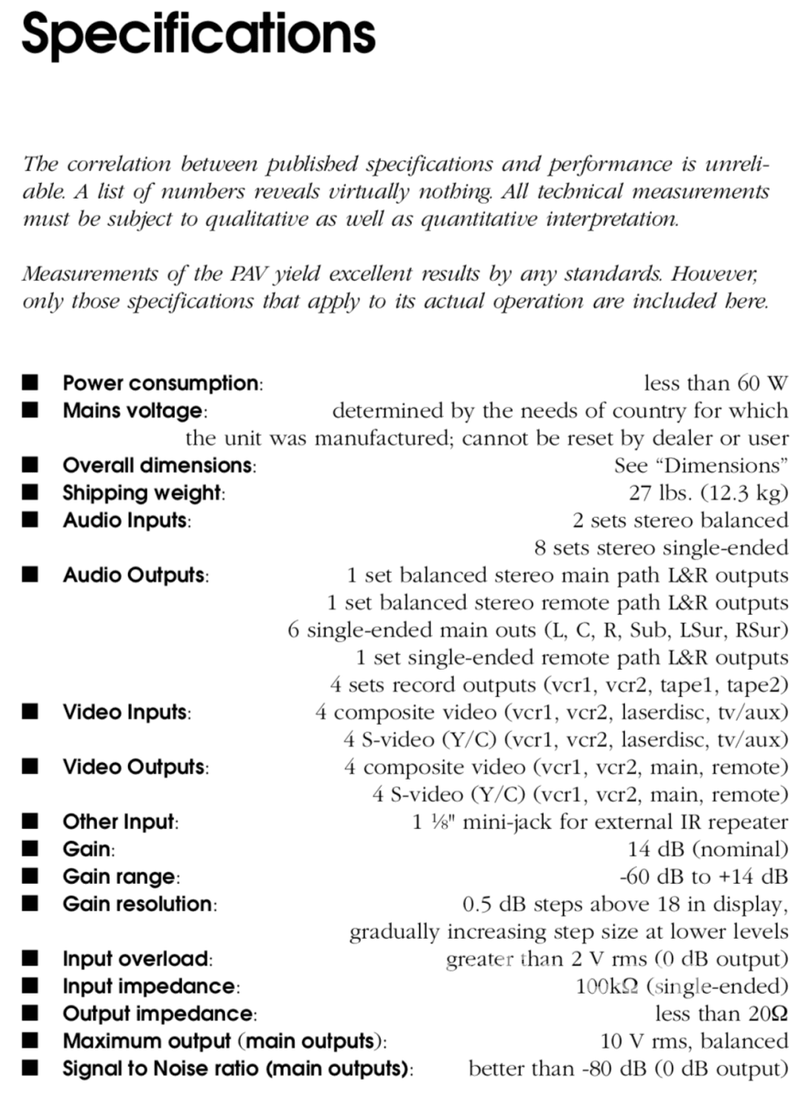 Proceed by Mark Levinson PAV Theater Processor / Stereo Preamp – SkyFi ...