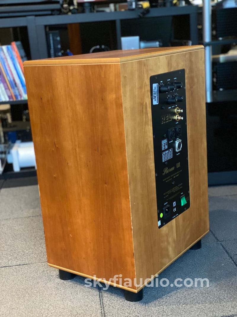 REL Storm III Powered Subwoofer, Down-Firing, Perfect for Electrostati