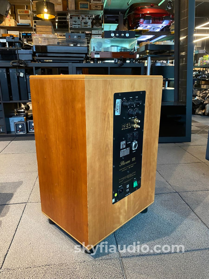 REL Storm III Powered Subwoofer, Down-Firing, Perfect for Electrostati