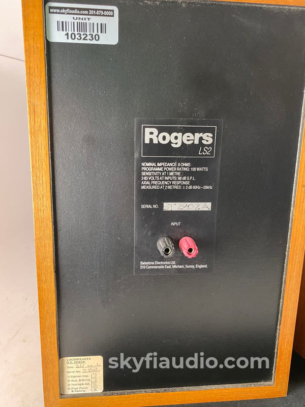 Rogers LS2 Vintage Monitor Speakers, British Made