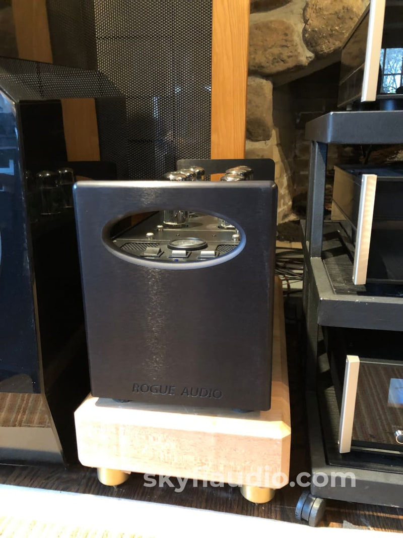 Rogue Audio Apollo Dark Tube Monoblocks with Custom Mapleshade Plinths ...