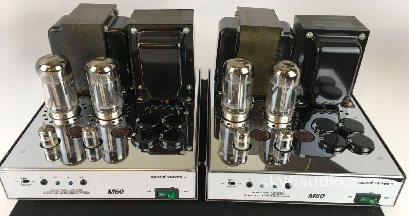 Sound Valves M60 Tube Monoblock Amplifier Pair