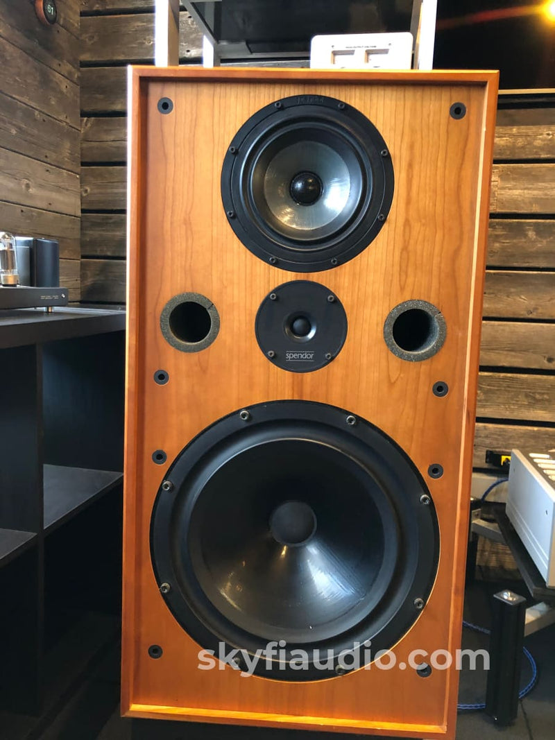 Spendor SP100 3-Way Speakers with Stands, Gorgeous Teak Finish