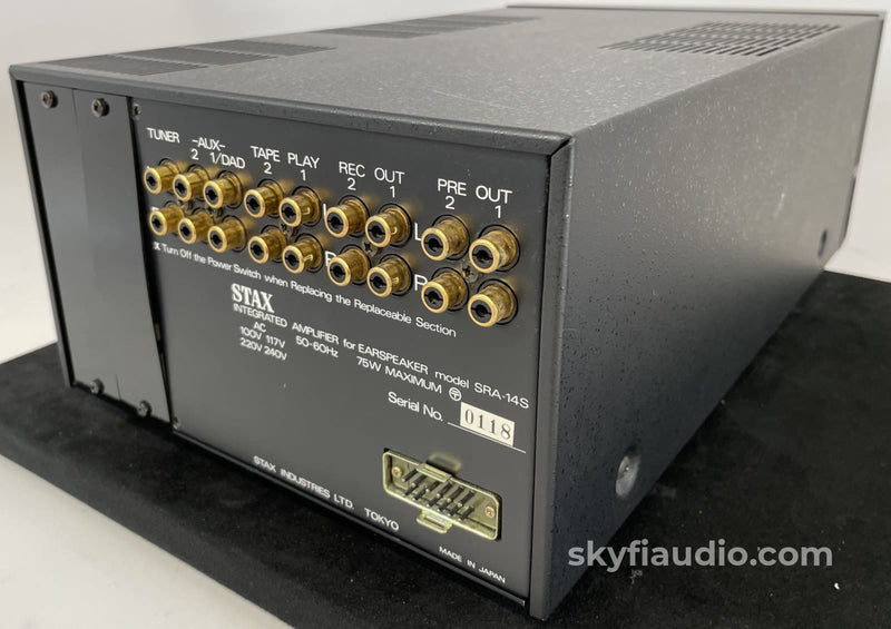 Stax SRA-14S Headphone Amplifier With Stax SR-507 Electrostatic Headph – SkyFi Audio