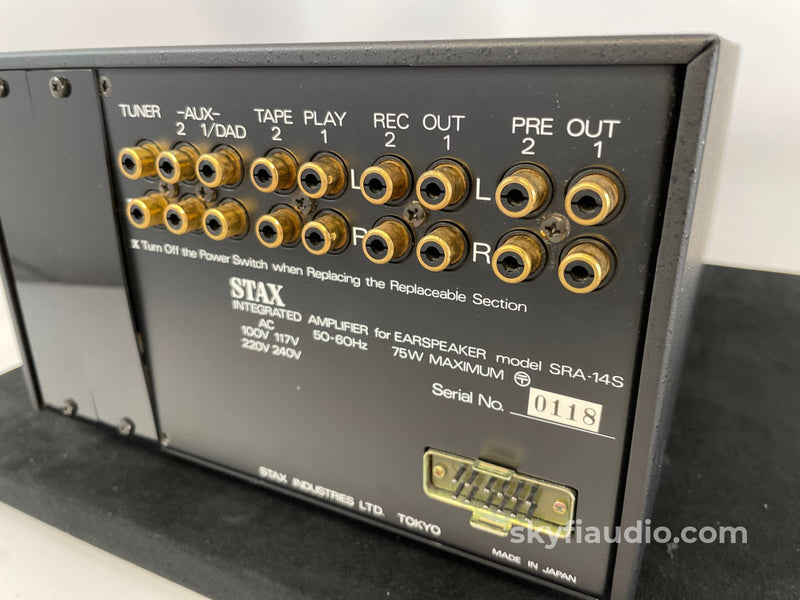 Stax SRA-14S Headphone Amplifier With Stax SR-507 Electrostatic Headph – SkyFi Audio