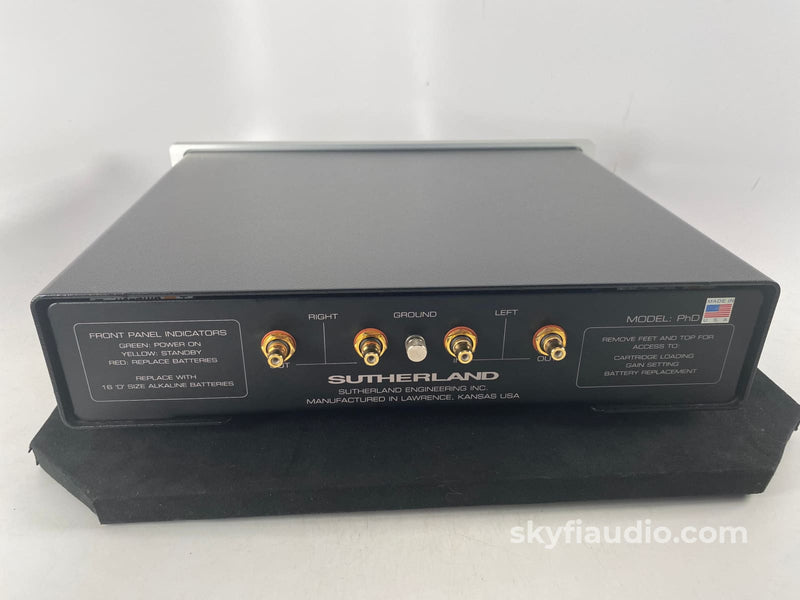 Sutherland Engineering PhD World Class Phono Stage (Battery Powered ...