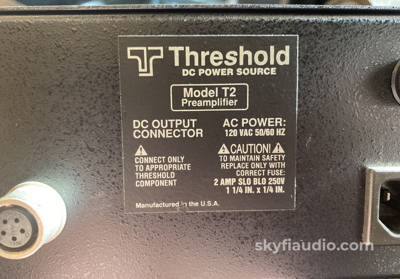 Threshold Model T2 Solid State Vintage Preamp w/Outboard Power Supply ...