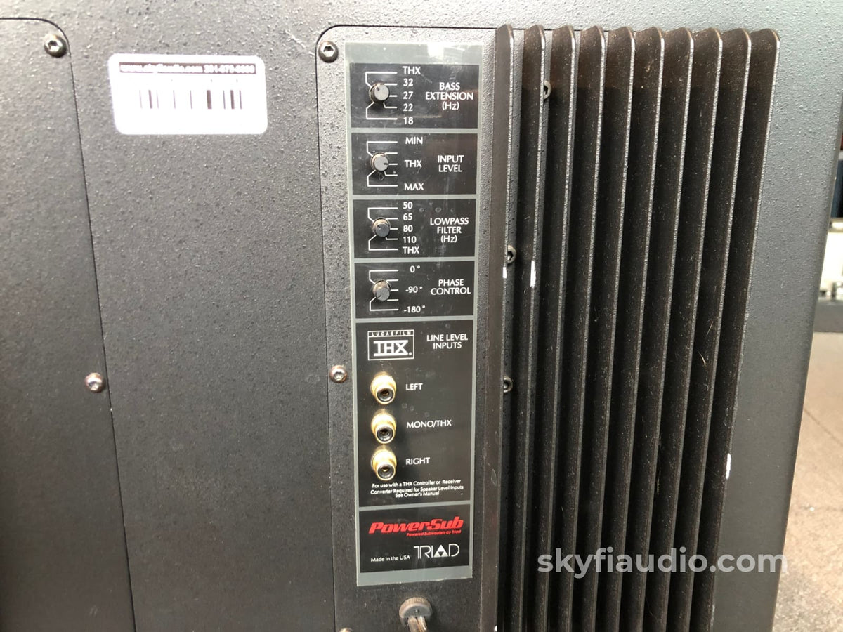 Triad InRoom PowerSub Subwoofer - Massive 15" Driver and 300W amp - TH