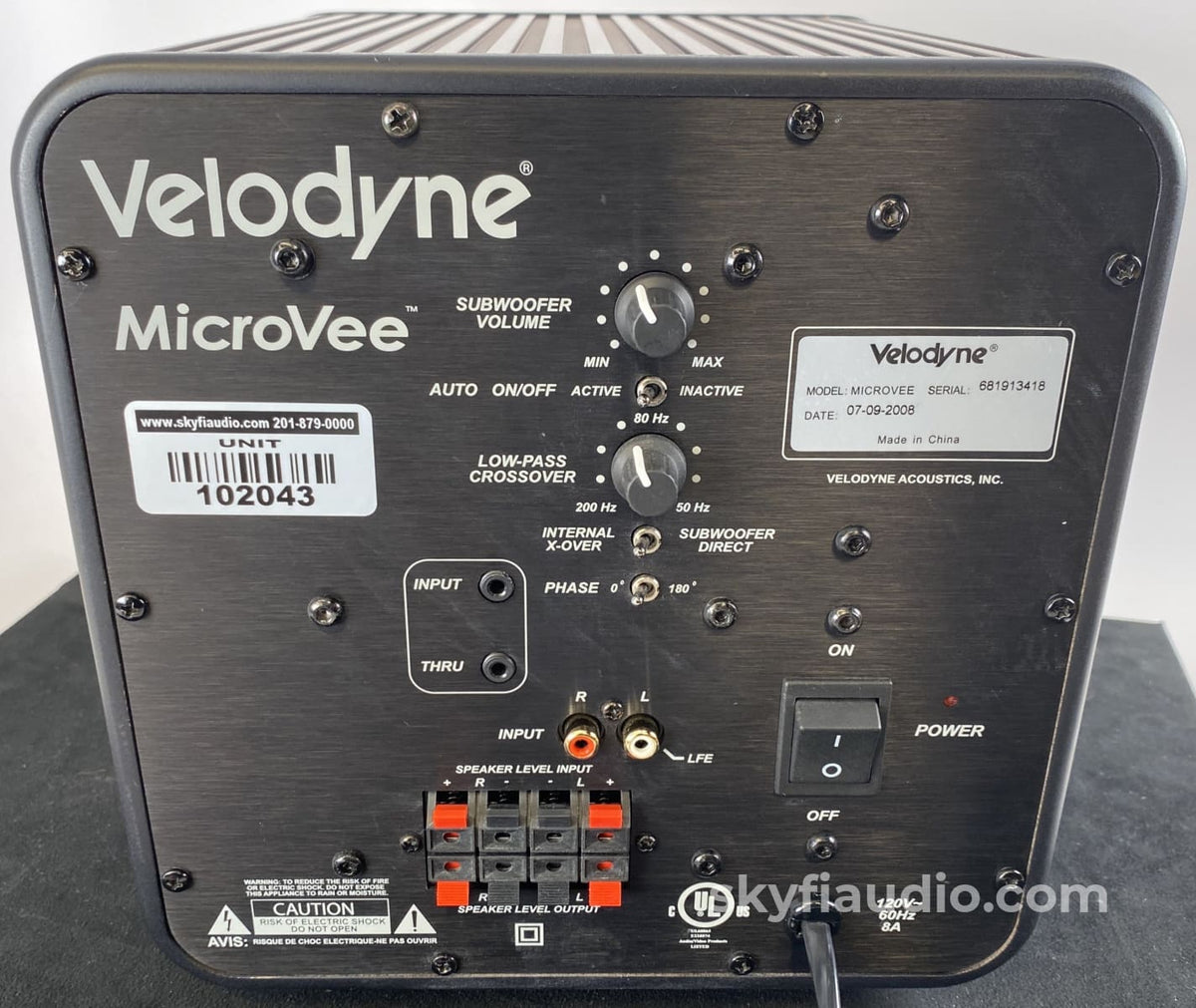 Velodyne MicroVee Ultra-Compact Powered Subwoofer