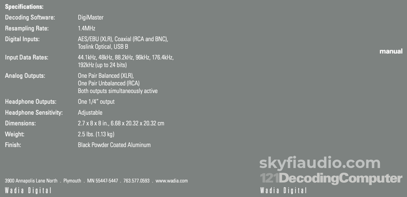 Wadia 381i CD Transport With Wadia 121 DAC – SkyFi Audio